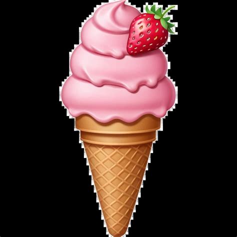 Ice Cream Strawberry Ice Cream Bar Emoji Ai Emoji Generator