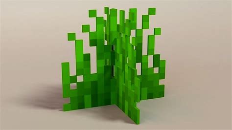 Minecraft Grass 3d Model
