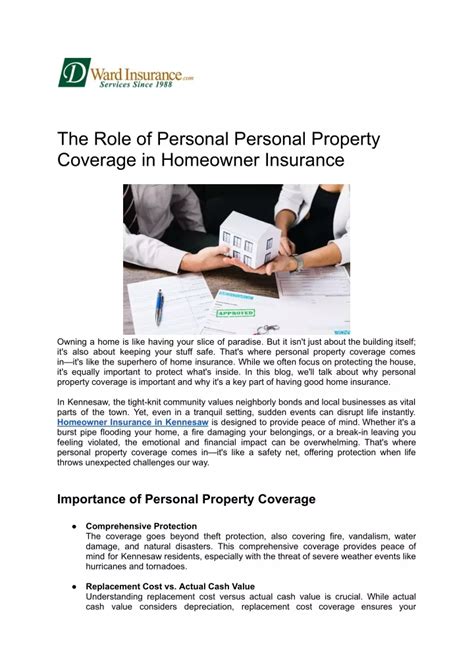 Ppt The Role Of Personal Personal Property Coverage In Homeowner Insurance Powerpoint