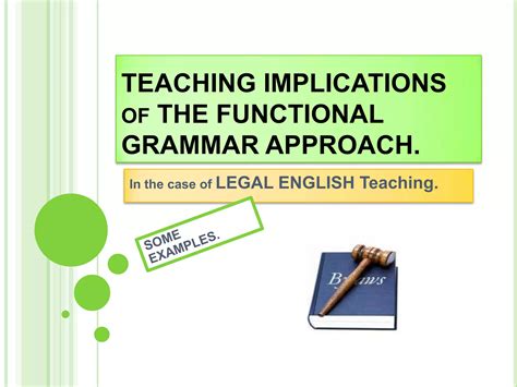 teaching implications of the functional grammar approach pptx