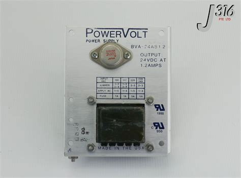 25191 POWERVOLT POWER SUPPLY, I/P: 100V~240V, O/P: 24V BVA-24AS1.2 ...