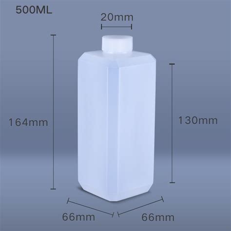 4pcs 500ml Square Plastic Bottle Food Grade Hdpe C Grandado