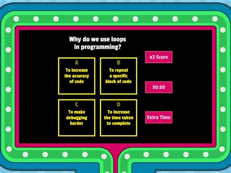 Coding Quiz 9 Python Loops Gameshow Quiz
