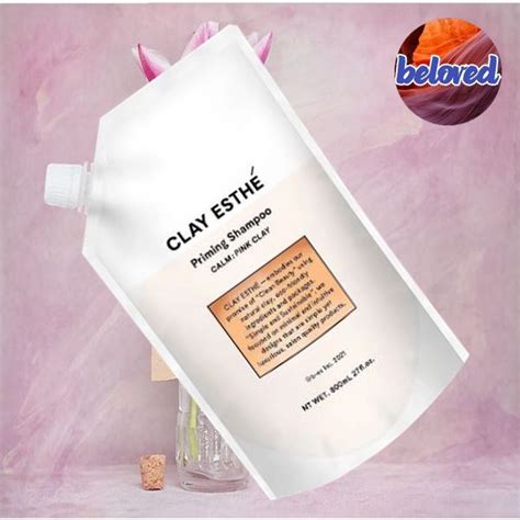 Clay Esthe Priming Shampoo Fortifying Hair Mask Pink Gold 400 800 Ml