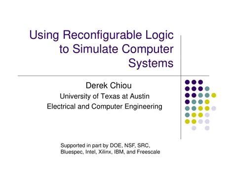 Ppt Using Reconfigurable Logic Using Reconfigurable Logic To Simulate Powerpoint