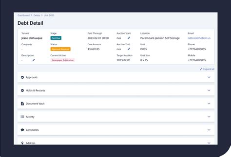 Self Storage Lien Management Software Ai Lean Product And Features Ai Lean