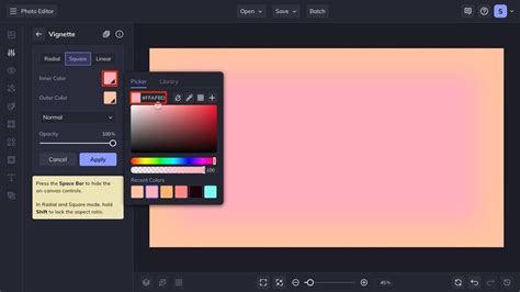 Create A Gradient Background With The Vignette Tool Learn Befunky