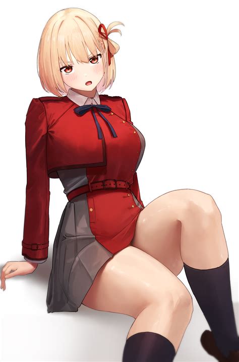 Nishikigi Chisato Solo Blonde Fan Art Lycoris Recoil Hd Phone