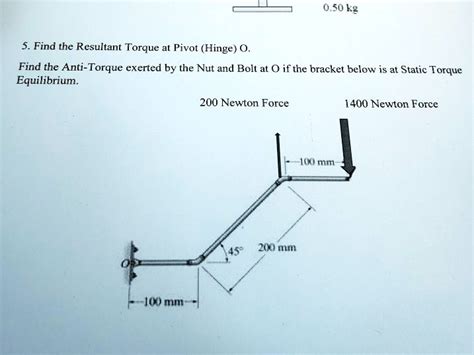0s0kg Find The Resultant Torque At Pivot Hinge 0 Find The Anti Torque