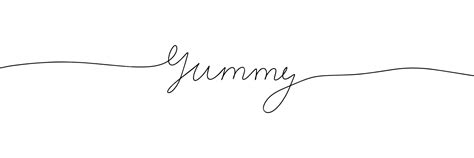 Premium Vector Monoline Phrase Yummy One Line Continuous Text