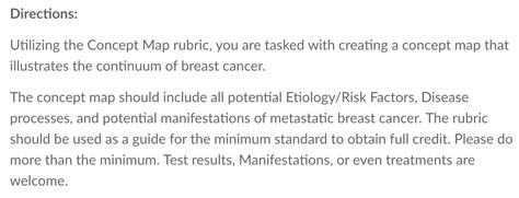 Directions Utilizing The Concept Map Rubric You Are