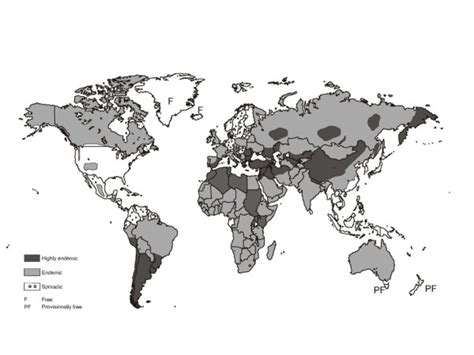 Approximate Geographic Distribution Of Echinococcus Granulosus [15] Download Scientific Diagram