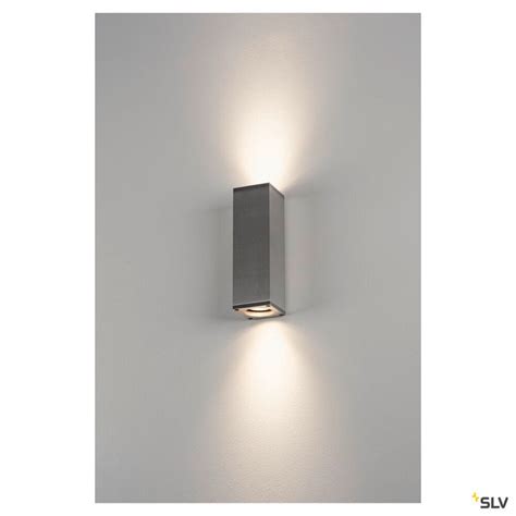 Theo Updown Qpar51 Wall Light Brushed Aluminium Max 2x50w
