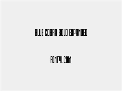 blue cobra bold expanded 字易网