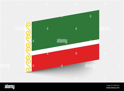 Flag Of Chechnya Chechnya Flag Official Colors Tilted Icon Digital