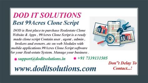 ppt readymade 99acres clone system dod it solutions powerpoint