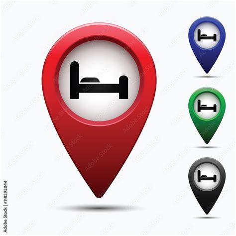 Colored Map Pointer With Symbol Showplace And Lion For Location Maps