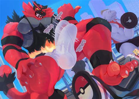 Rule 34 Claws Dumbell Game Freak Incineroar Kunn Artist Machoke
