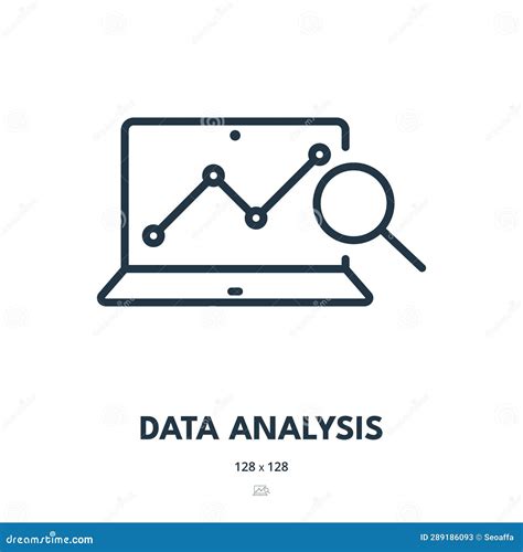 Data Analysis Icon Analytics Report Graph Editable Stroke Vector