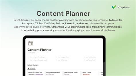 Notion Content Planner For Brand