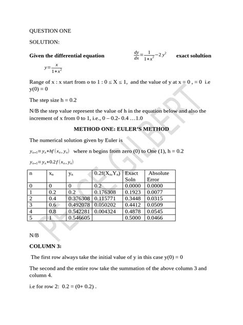Numerical Solution Pdf Electrical Network Numerical Analysis