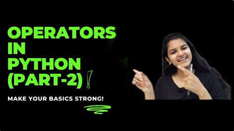 Operators In Python Part 2 Youtube