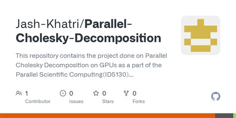 github jash khatri parallel cholesky decomposition this repository
