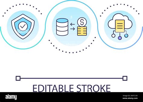 Data Storage Safety Loop Concept Icon Stock Vector Image And Art Alamy