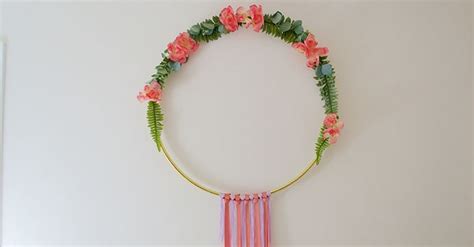 Diy Bohemian Macram√© Fun Hoop Wreath Dollar Tree