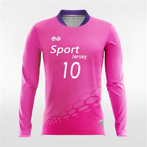 Dragon Vein Custom Long Sleeve Soccer Jersey Pink For Men Hetopsport