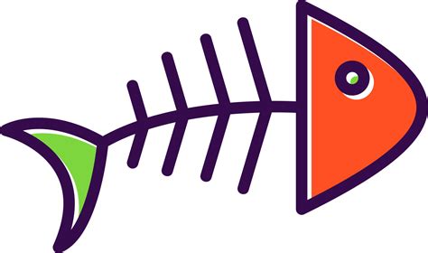 Fish Bone Vector Icon Design 15816067 Vector Art At Vecteezy