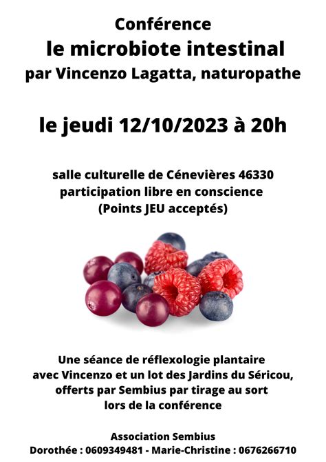 Conference Le Microbiote Intestinal Un Vrai Ecosysteme A Preserver