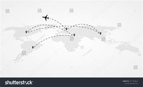 Flight Route World Map Images Stock Photos Vectors Shutterstock