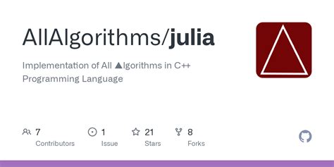 GitHub AllAlgorithms Julia Implementation Of All Lgorithms In C Programming Language