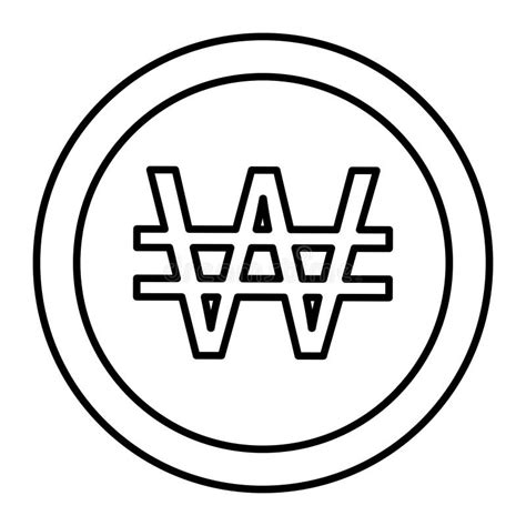 South Korean Won Icon Coin Stock Illustration Illustration Of Banking