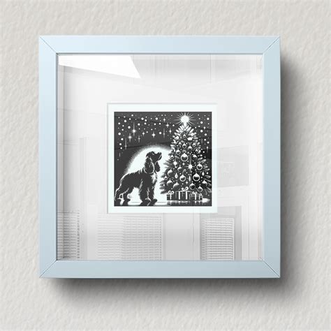 Christmas Cocker Spaniel Svg File For Cricut Silhouette Laser Machines