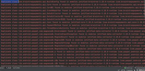Java Braintreepayments Duplicate Class Issue Stack Overflow