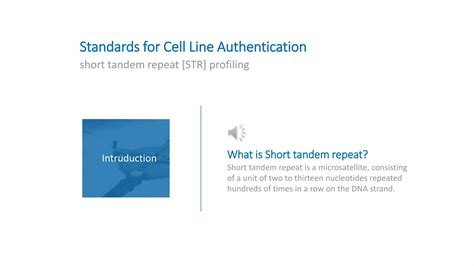 Cell Authentication By Str Profile Ppt