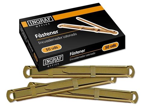 Caja 50 Fastener Metalicos Latonados Ingraf