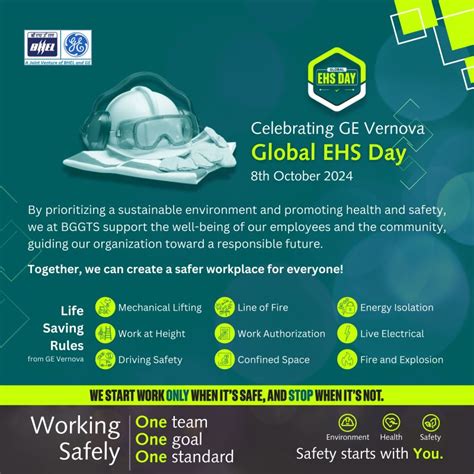 Globalehsday Triplecommitment Ehs Safetyfirst Bhel Ge Gas Turbine