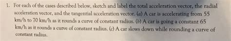 Solved 1 For Each Of The Cases Described Below Sketch And