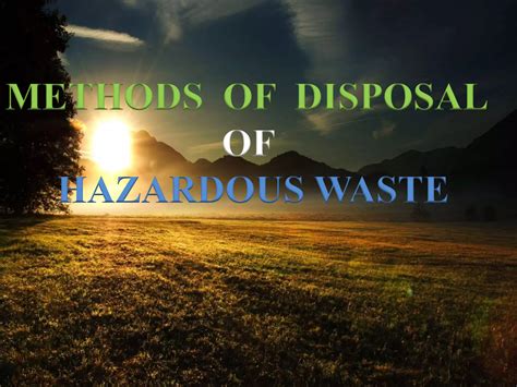 Hazardous Solid Waste Disposal Pptx