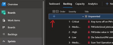 Adding Plus Sign To Create In A Quick Way A Task Under Boards Sprints Backlog In Azure