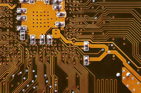 Pcb 회로 기판 텍스처 갈색 전자 방식 배경 인터넷 기술 개념 회로판에 대한 스톡 사진 및 기타 이미지 회로판 머더보드