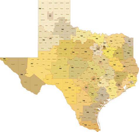 Map Of Texas Zip Codes