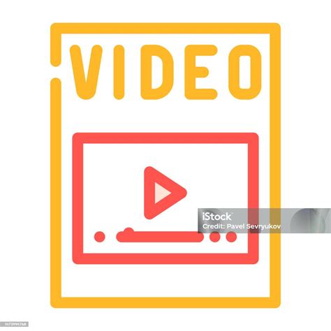 비디오 파일 형식 문서 색상 아이콘 벡터 일러스트 레이 션 0명에 대한 스톡 벡터 아트 및 기타 이미지 0명 Html 데이터 Istock