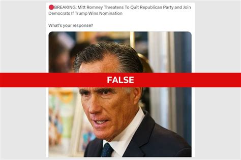 Fact Check Romney Did Not Say He Would Switch Parties If Trump Won