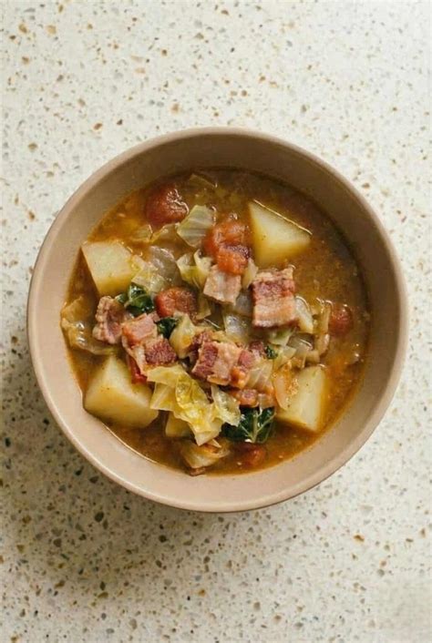 One Pot Irish Bacon Cabbage Soup Recipe Melanie Cooks
