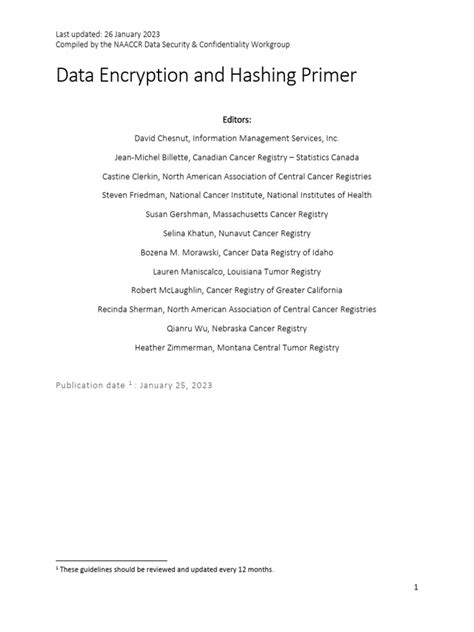 Data Encryption And Hashing Primer V2 Final Pdf Key Cryptography Encryption