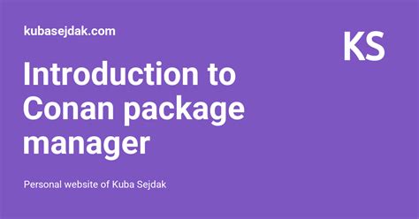 introduction to conan package manager